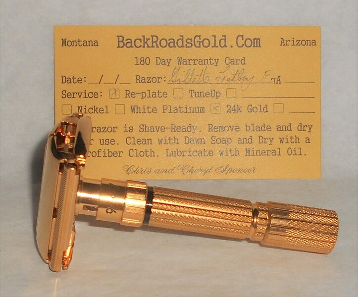 Gillette Fat Boy Razor 1960 Adjustable Refurbished Replated 24 Karat ...