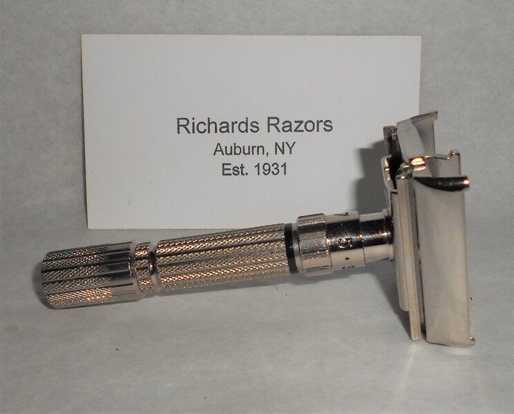 Gillette Fat Boy Razor 1959 Adjustable Refurbished Replated White ...