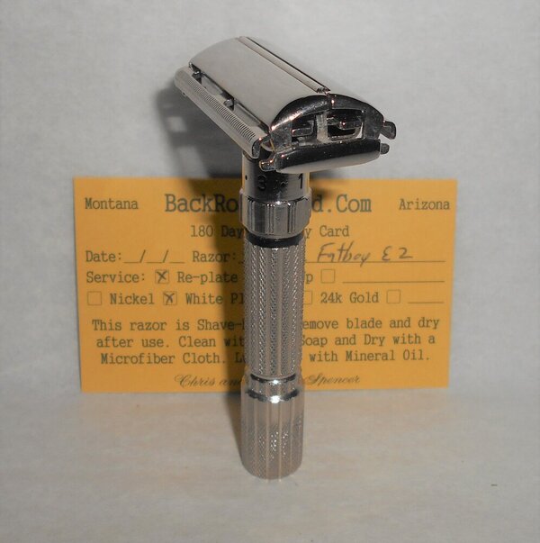 Gillette Fat Boy Razor 1959 Adjustable Refurbished Replated White ...
